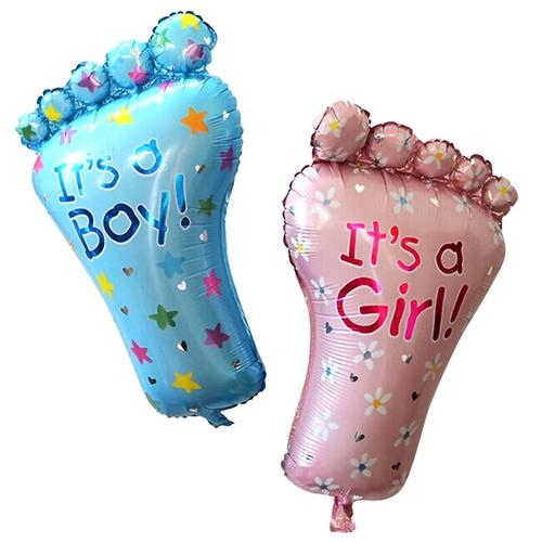 Jual Balon Foil Baby Boy & Girl Small / Baby Shower / kaki - pink ...