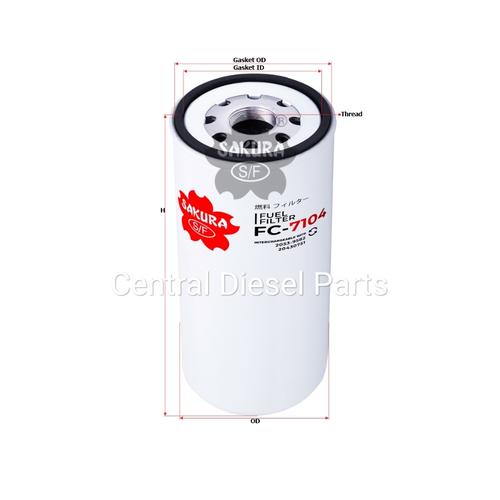 Jual Fuel Filter Solar Volvo EC460 BLC A40E A40F FC-7104 FC7104 Sakura ...