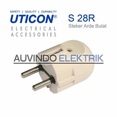 Jual Steker Arde Bulat Uticon S-28R Colokan Listrik SNI Utikon S 28R ...
