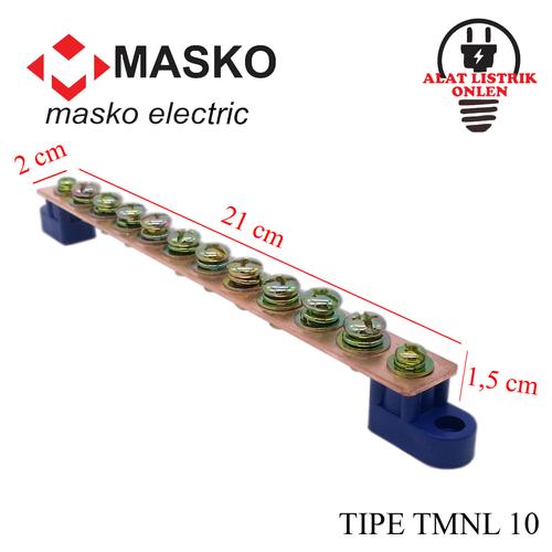 Jual TERMINAL NOL ARDE MASKO / GROUNDING BOX PANEL / LUBANG 5, 7 ,10 ...