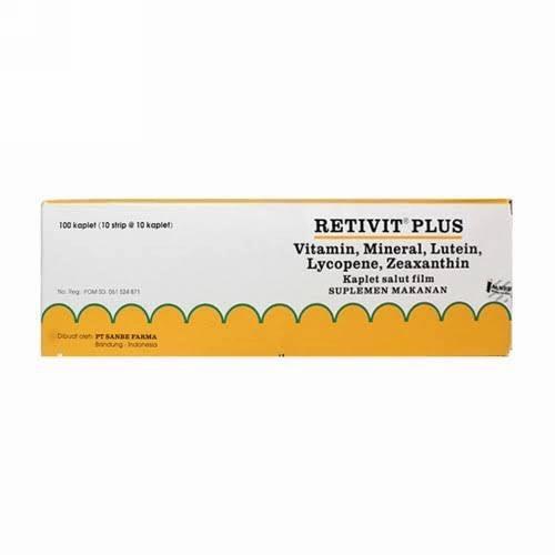 Jual retivit plus kaplet 100's 10x10 vitamin mata isi 100 tablet tab ...