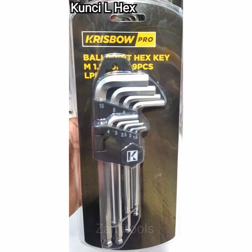 Jual Kunci L Hex Key Set Krisbow/ Ball Point Hex Key Set - L - Kab ...