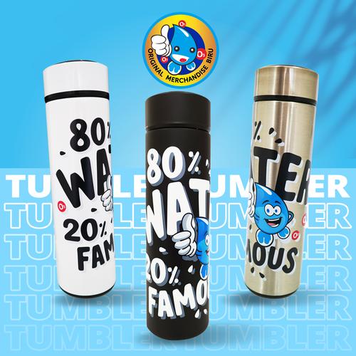 Jual Tumbler Botol Minum Hot Cool Stainless 500ml / Water Famous / Biru ...