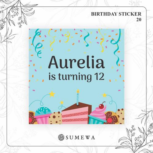 Jual Sticker Ulang Tahun / Birthday Sticker / Sticker Hampers Ultah ...