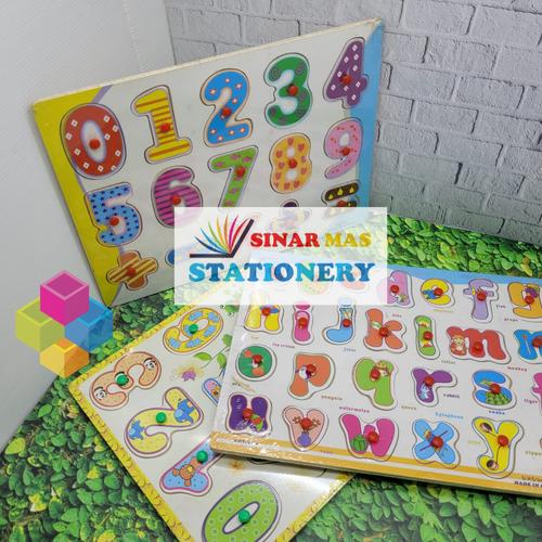 Jual Puzzle huruf | Puzzle Angka | Mainan Edukatif Puzzle Kayu ( KNOB ...