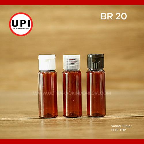 Jual BOTOL PET BR 20ML AMBER & FLIP TOP HITAM / BOTOL FLIPTOP 20ML - Kota Tangerang - ULTRA PACK ...