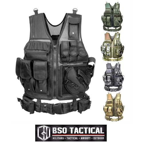 Jual rompi tactical military airsoft net body vest import best quality ...