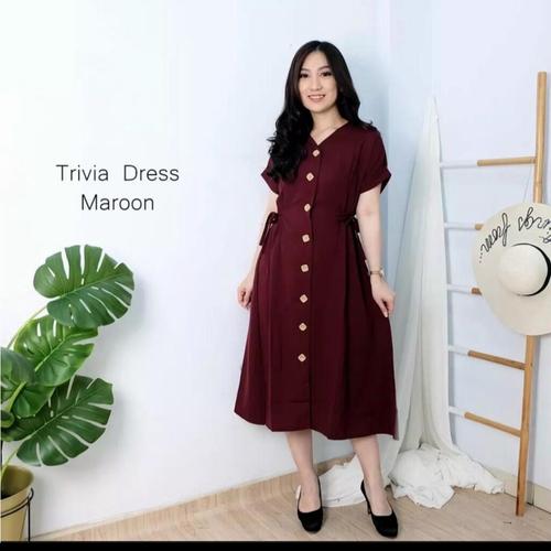 Jual DRES TRIVIA ALL SIZE LD 110 DRES KINAN PEKALONGAN TERBARU 2022 - Krem, All Size LD 110 ...