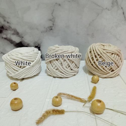 Jual PART 4 | Tali katun macrame 4mm | Benang Macrame - Broken white ...