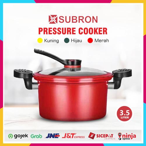 Jual Subron Panci Presto Teflon Pressure Cooker Lunak Totipotent 3.5 Liter - Merah - Kota Depok ...