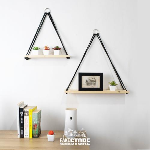Jual Ambalan Tali Kayu Gantung Rak Dinding Dekorasi Kamar Hiasan Kayu ...
