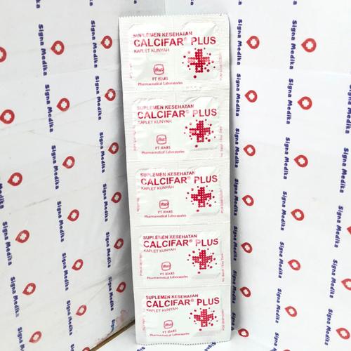 Jual Calcifar Plus Isi 10 Tablet - Suplemen kalsium & Vitamin D3 - Kota ...