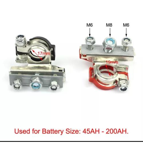 Jual Konektor Terminal Baterai kendaraaan / panel surya 3 baut 1 pasang ...