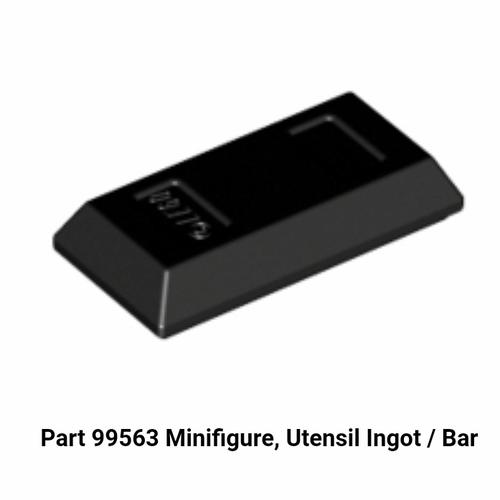 Jual Lego part 99563 black minifigure utensil ingot / bar - Jakarta ...