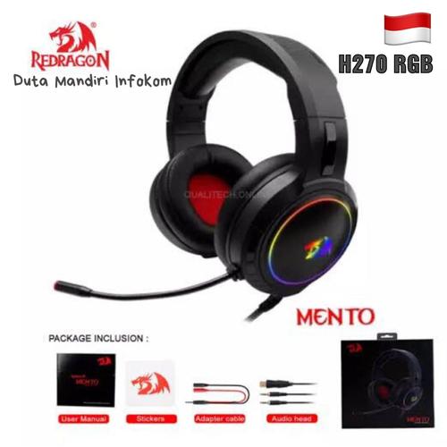 Jual Redragon Mento H270 RGB - AUX 3.5mm Jack Audio Gaming Headset ...
