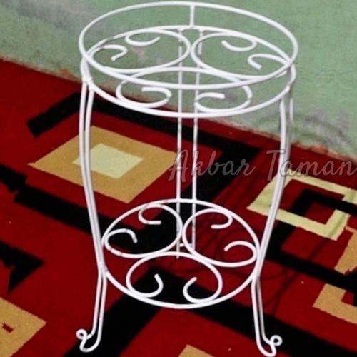 Jual Dudukan Pot Standing Rak Pot Bunga Besi Terbaru 2 Tingkat Tinggi ...
