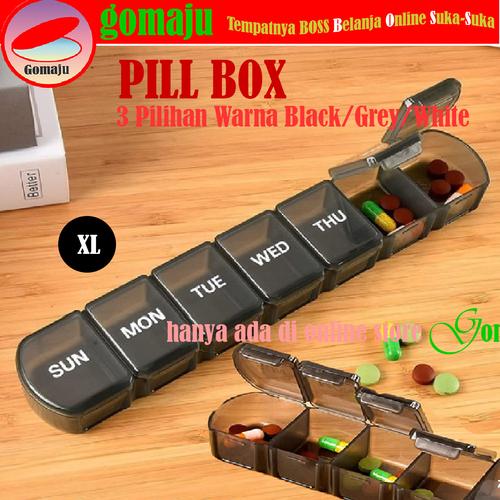 Jual [XL] WEEKLY PILL BOX KOTAK OBAT TEMPAT OBAT VIT PERSEGI PANJANG ...