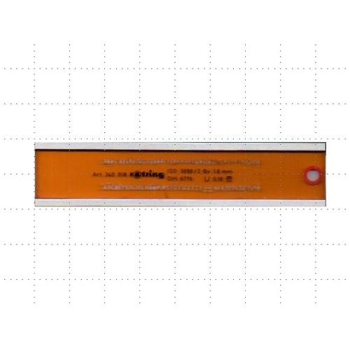 Jual rOtring Lettering Stencil Ruler 340 - Penggaris Huruf - 1.8 - Kota ...