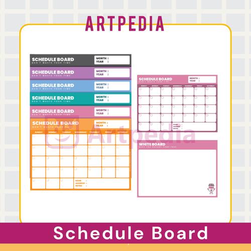 Promo Artpedia Schedule Board Pastel Colour / Schedule Board warna ...
