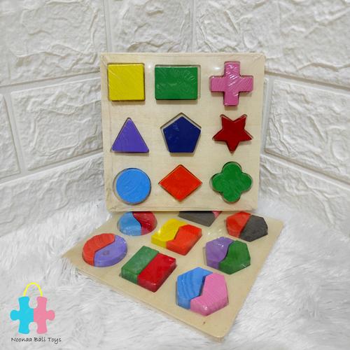 Jual Puzzle Geometri Puzzle Bentuk Bangun Datar - 2 keping - Kota ...