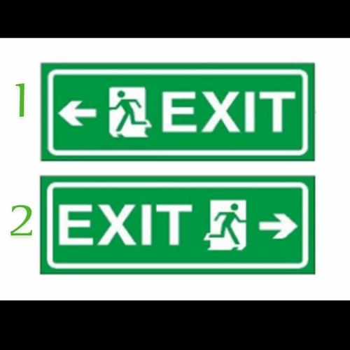 Jual Stiker Sign 10x30. EXIT arah JALUR EVAKUASI KELUAR PANAH KANAN ...