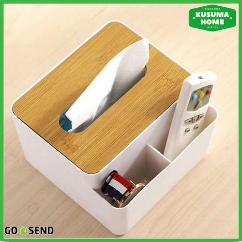 Jual Tempat Tisu Kayu Serbaguna Zenxin Kotak Tissue Box 2 in 1 Holder ...