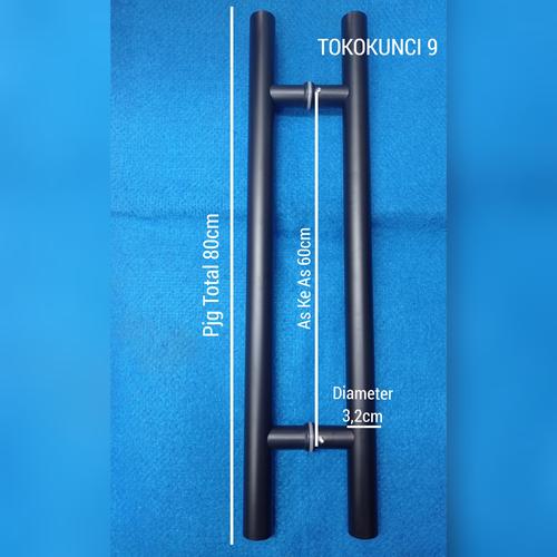 Jual Pull Handle PH DL802 32x600x800 As 60 Pipa Bulat Hitam 80cm ...