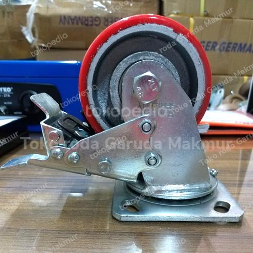 Jual roda pu heavy duty ranger 4 inch rem - Jakarta Barat - Toko roda ...