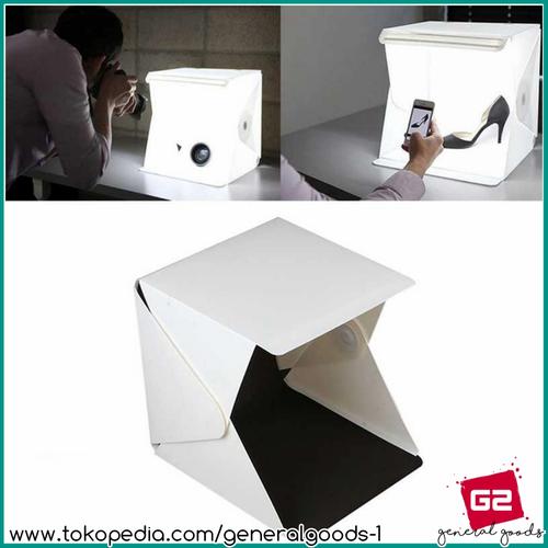 Jual Kotak Studio Foto Mini Studio Photo Box Lampu LED Lipat Portable ...