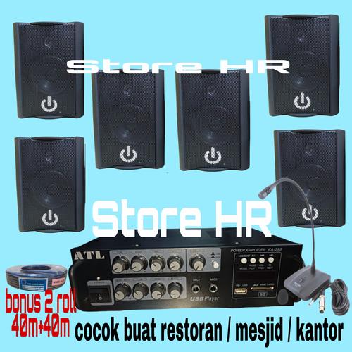 Jual paket sound System Crimson 6 unit + mic meja cocok buat cafe ...