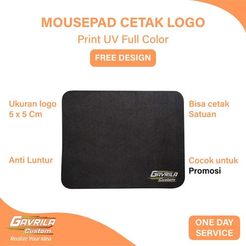 Jual Custom Mouse Pad Hitam Polos Cetak Logo 5 x 5 Cm Murah Print UV ...