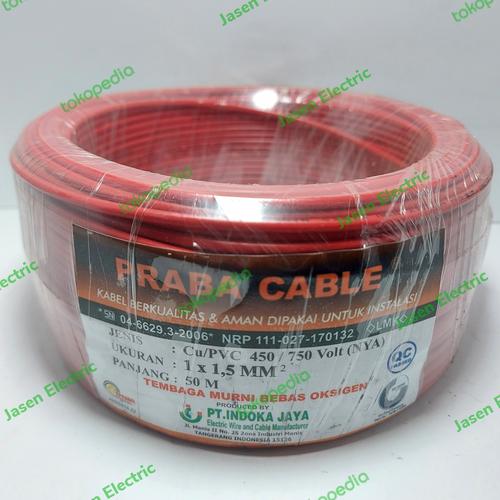 Jual KABEL INSTALASI NYA PRABA 1x1,5 SNI LMK HARGA METERAN - Hitam ...