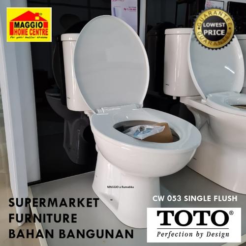 Promo KLOSET DUDUK TOTO - CW053 SINGLE FLUSH - TOTO - KLOSET ONLY - Kab ...