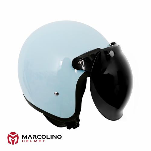 Jual Helm Bogo Retro Marcolino Blue Pastel SNI Bubble Smoke - Jakarta ...