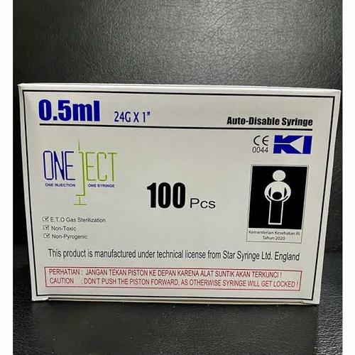 Jual syringe oneject 0,5ml 0 5ml Jarum Suntik 100pcs - Jakarta Selatan ...