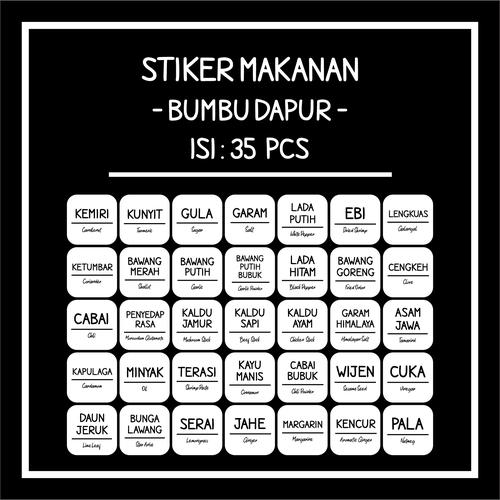 Jual Stiker Bumbu Dapur / Label Nama Bumbu Package - Anti Air - Minum ...