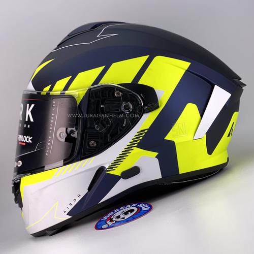 Promo Airoh Spark RISE Blue/Yellow Matt Double Visor - M - Jakarta ...