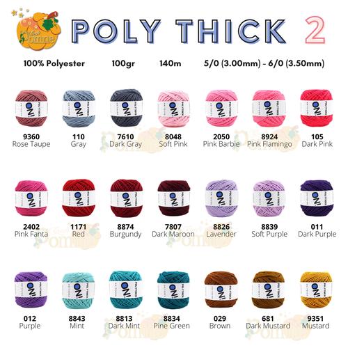 Jual POLY THICK ONITSUGA BENANG RAJUT POLI (Polyester Yarn) - POLYTHICK ...