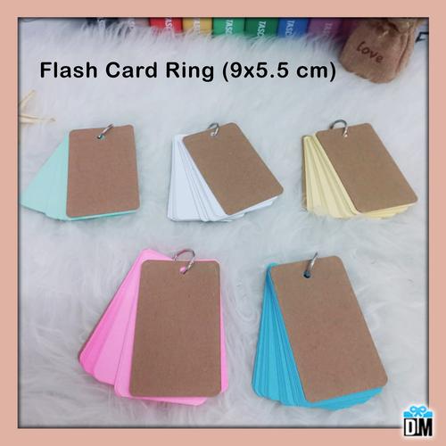 Jual Flash Card Ring Notes Ring Memo Ring Kosong Kartu Belajar Sticky ...