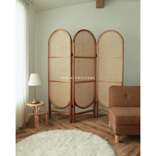 Jual 3 Panel Screen Rattan / Partisi Penyekat Ruangan Rotan ...
