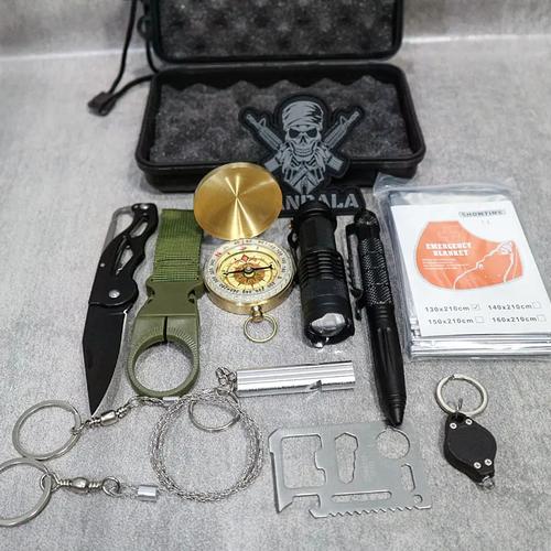 Jual Survival Kit 11 in 1 Multifunctional First Aid SOS Tool / Tactical Edc - Jakarta Barat ...