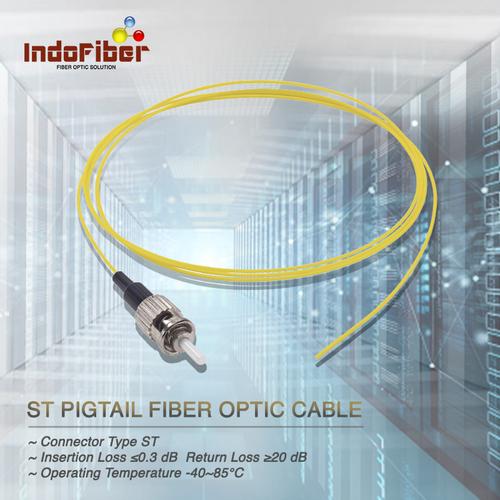 Jual INDOFIBER Pigtail ST Simplex Singlemode 9/125um, 1 meter (LSZH ...