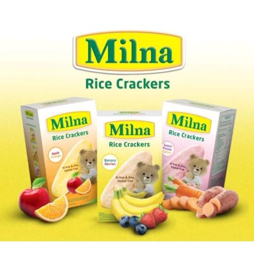 Jual Biscuit Milna Rice Cracker 20 gr Snack Milna Crackers Camilan Bayi ...