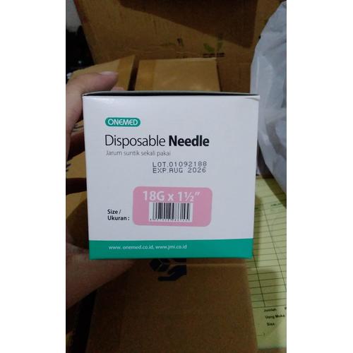 Jual ONEMED disposable needle 18G x 1 1/2" box isi 100 - Kota Malang ...