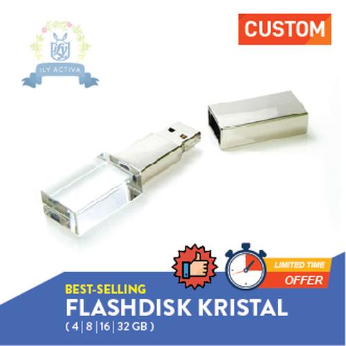 Jual Custom + Flashdisk Kristal FDSPC26 Cetak Laser 2D Logo 3D Crystal ...