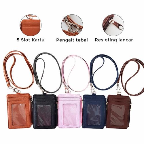 Jual ID Card Holder Resleting Name Tag Zipper ID Card Name Tag Gantung ...