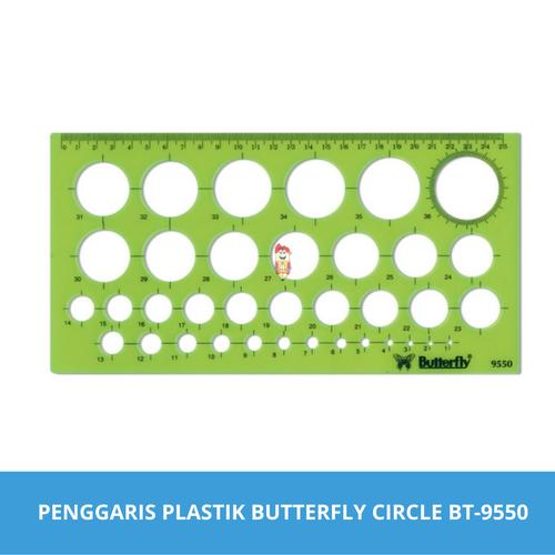 Jual Penggaris / Garisan / Penggaris Template Bulat Butterfly - BT-9550 ...