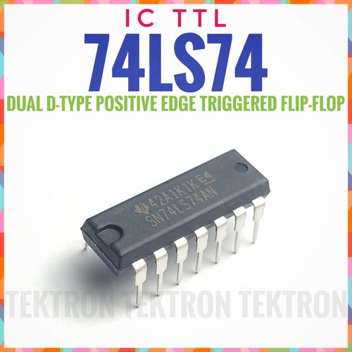 Jual IC TTL 74LS74 7474 Dual D-type Flipflop Texas ST National Hitachi ...