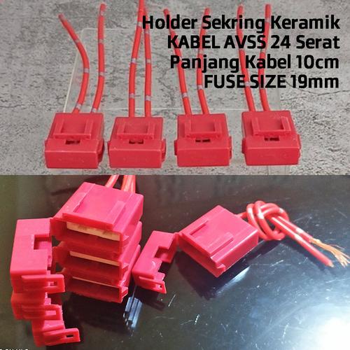 Jual Car Ceramic Fuse Holder Sekring Mobil Keramik 19mm Skring Kabel 10AWG - KBL AVSS 24 SRT ...