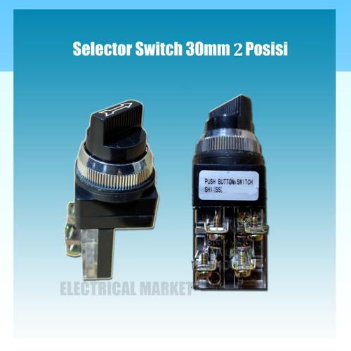 Jual SELECTOR SWITCH 30MM 2 Posisi Spring - Selektor 30MM ON OFF - Kab ...